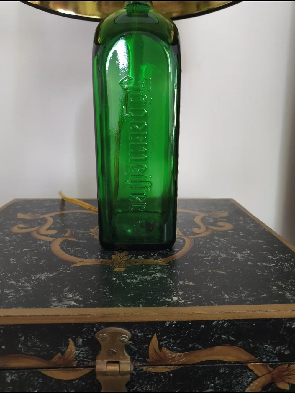 Jagermeister | Dining | Jagermeister Green Bottle Lamp With Black And ...